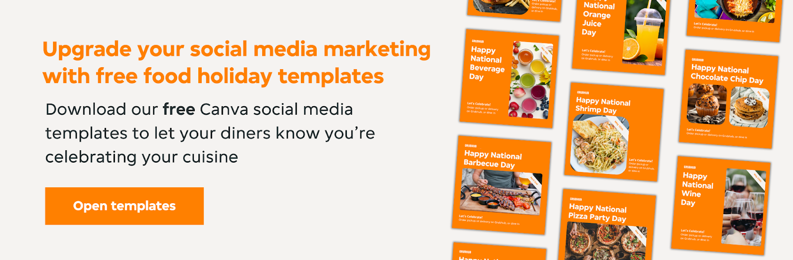 11 May food holidays to boost orders | Grubhub